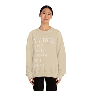 Yahweh Rapha Elohim Shaddai Jireh Adonai Names of God Unisex Heavy Blend Crewneck Sweatshirt - Etsy