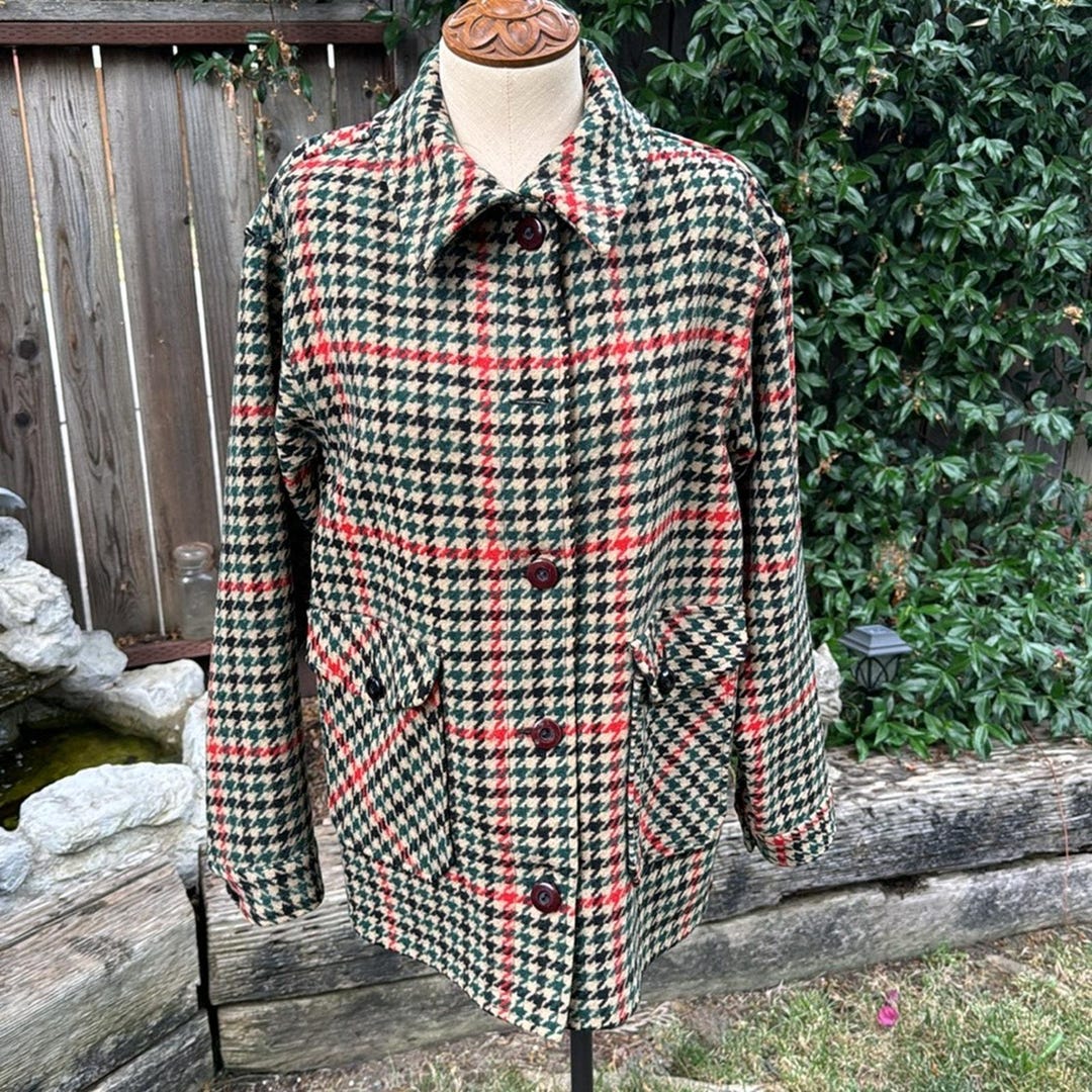 Vintage Pendleton Knockabouts Women's Wool Plaid Jacket Coat missing Button - Etsy