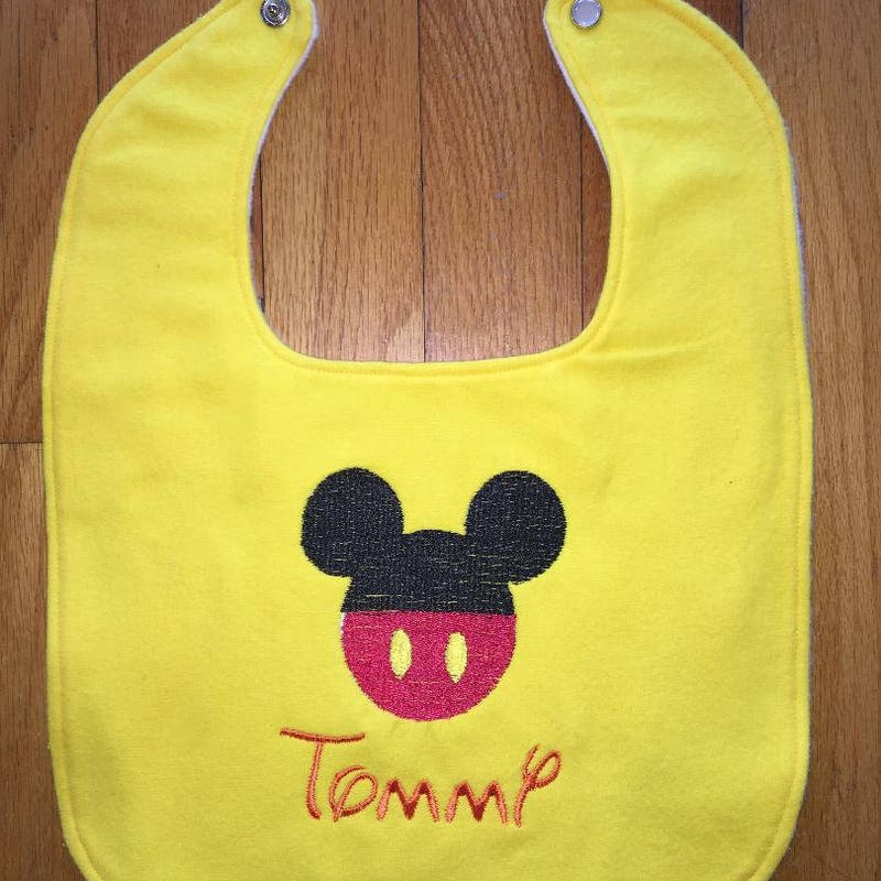 Mickey Mouse Bib - Etsy