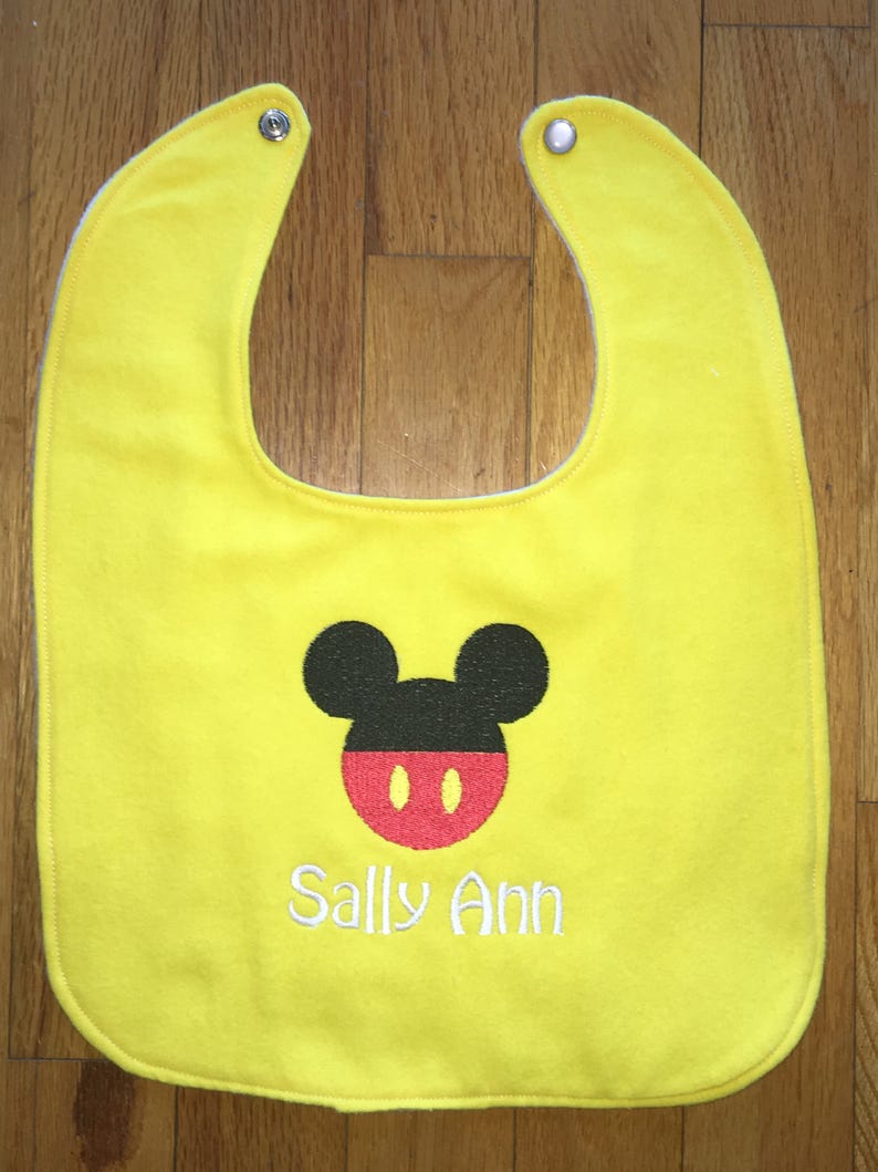 Baby Bib/mickey Mouse Bib for Baby Boy or Girl/disney Bib/personalized ...