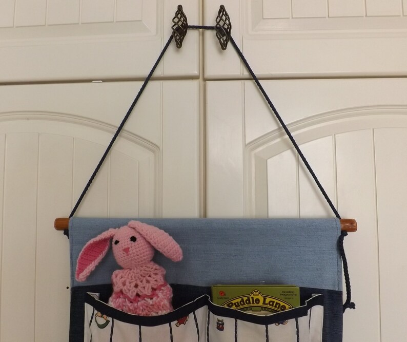 Upcycled Denim NURSERY WALL POCKETS Wall Organizer Recycled | Etsy