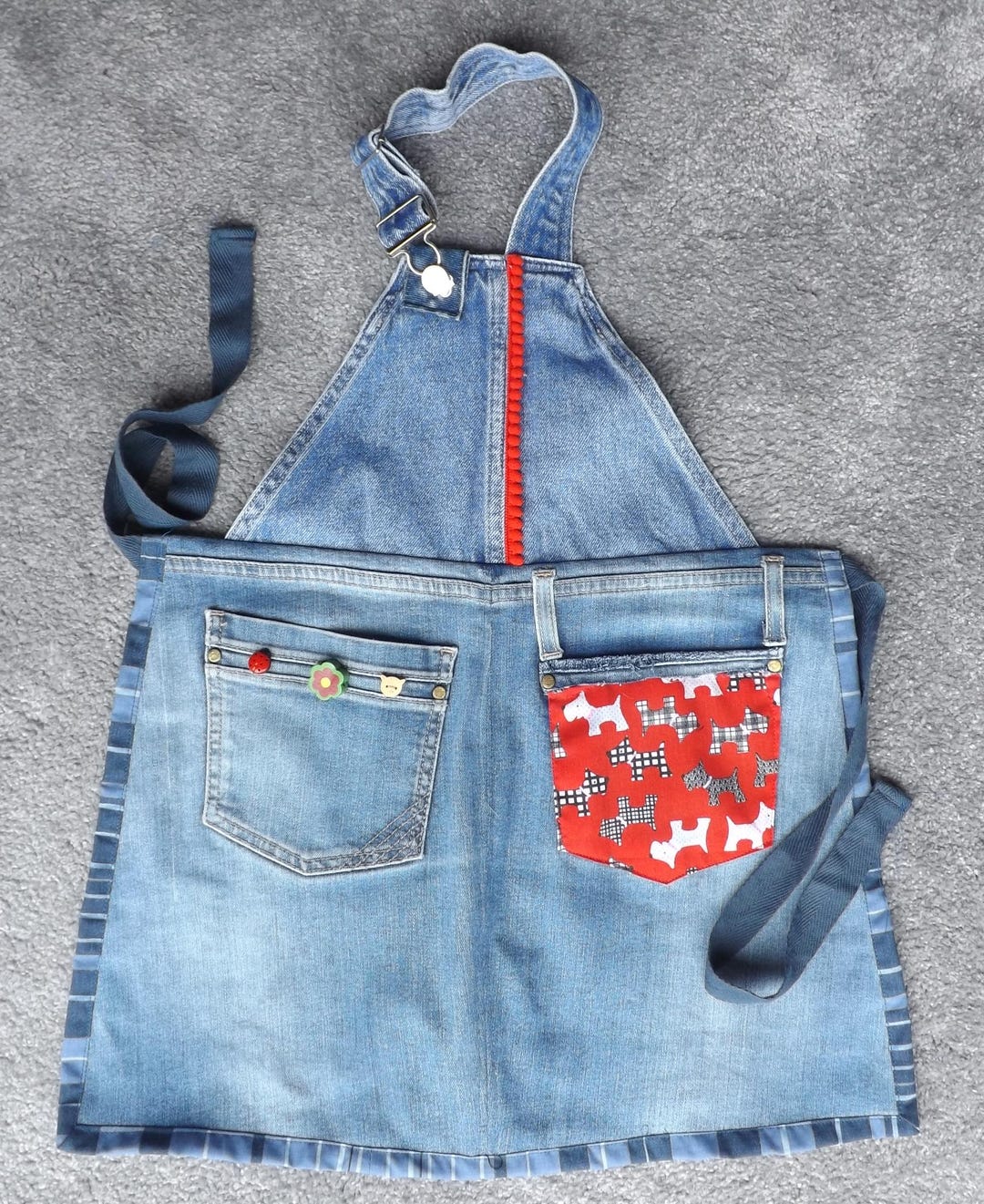 Upcycled Denim Child's Apron: Activity & Craft Cover-up (fits 2-5 Years ...