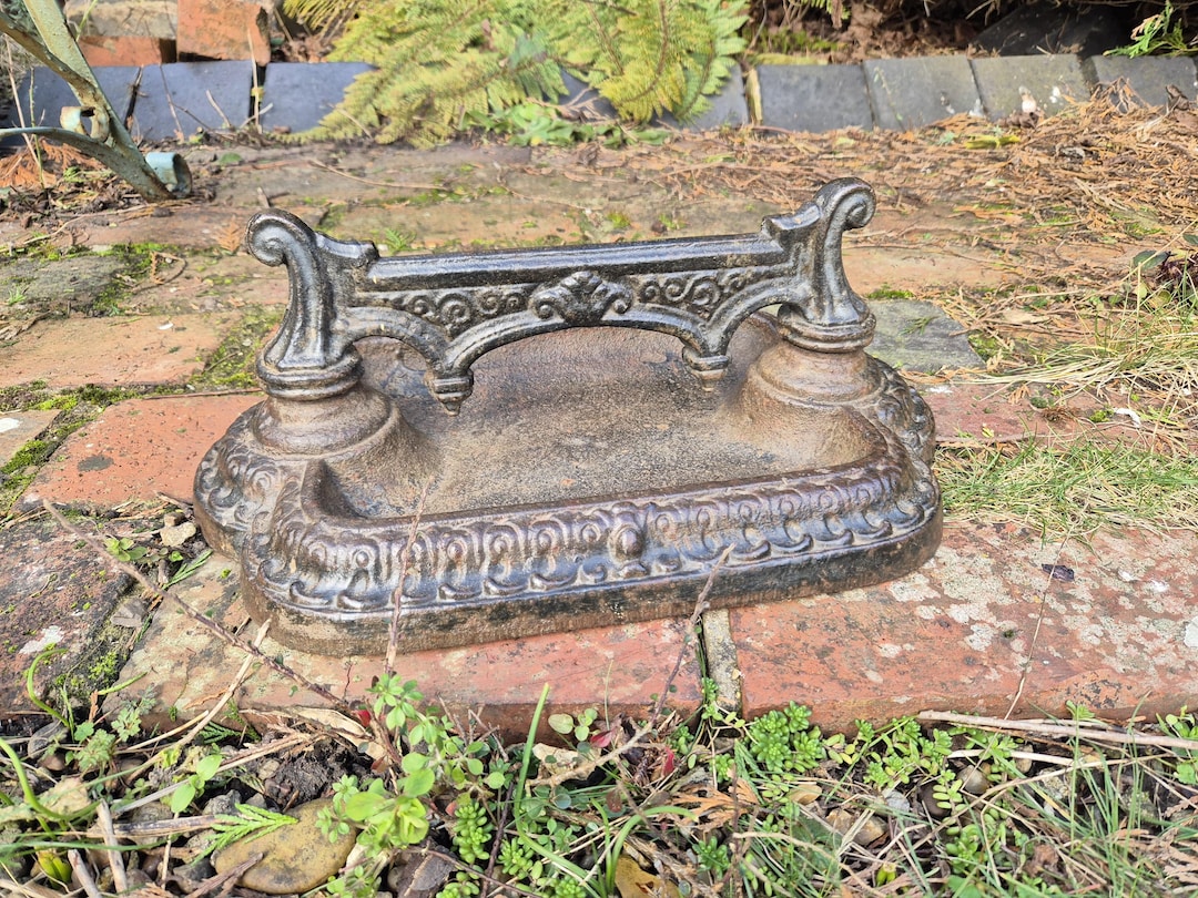 Antique Cast Iron Boot Scraper Architectural Salvage Garden Antiques - Etsy