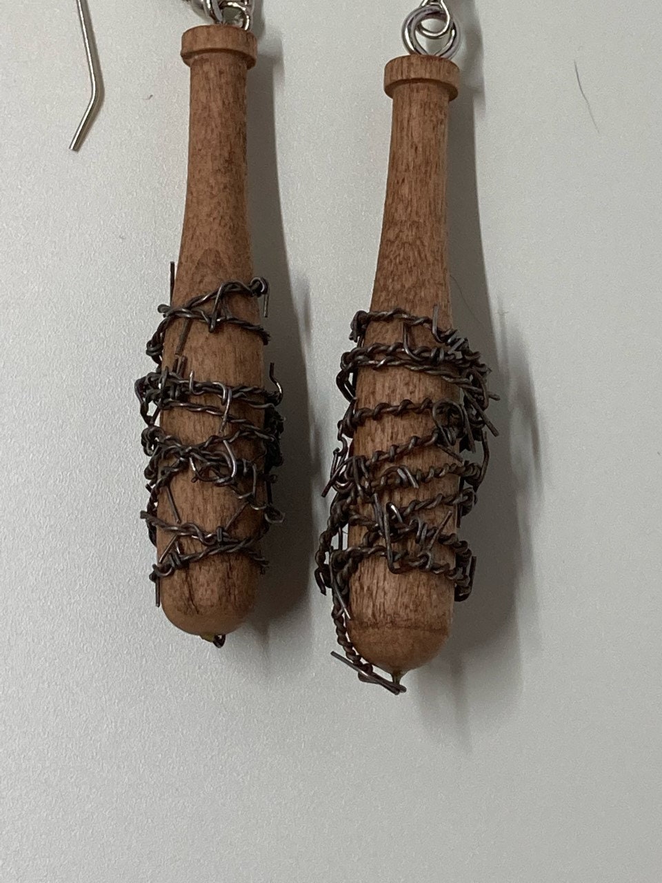 TWD "lucille" Bat Earrings the Walking Dead - Etsy