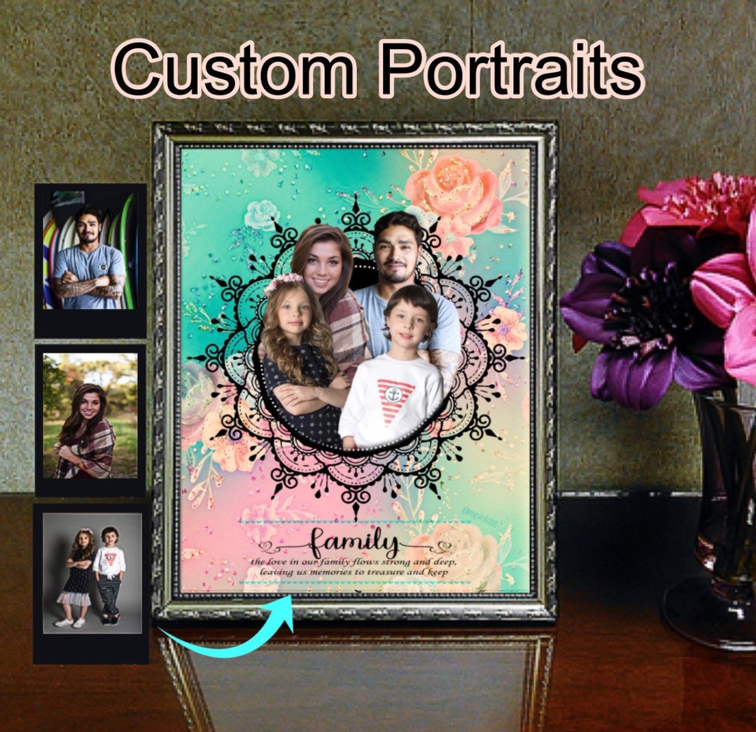 Personalized Custom Portraits: Merging of Multiple Photos - Etsy