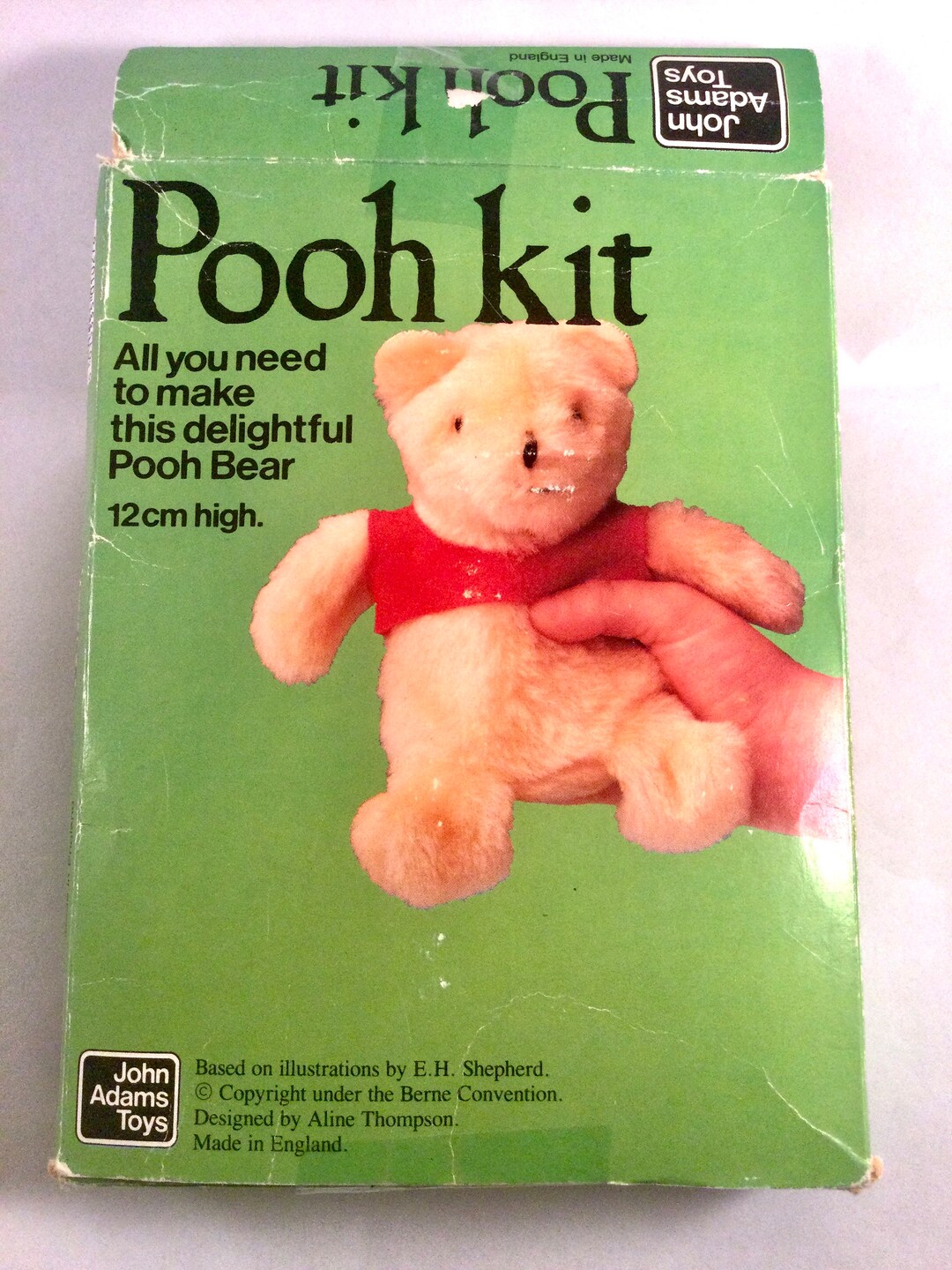 Vintage Pooh Bear Soft Toy Sewing Kit Slow Stitch Pattern Fabric and ...