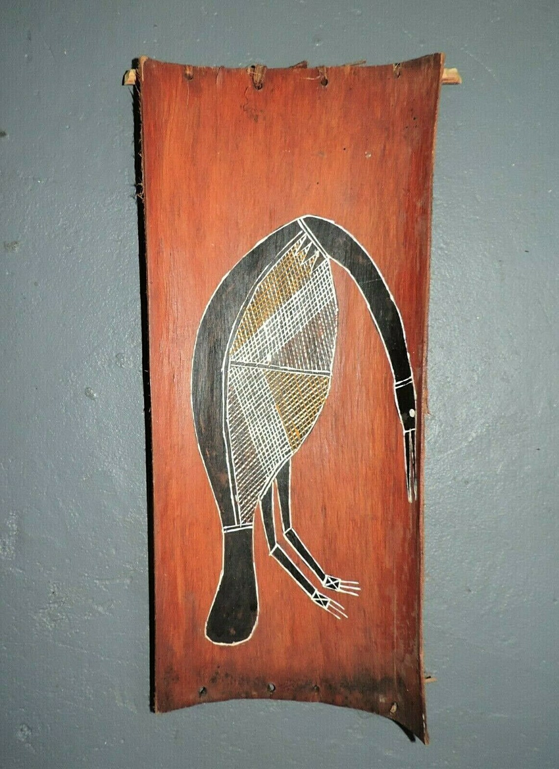 Australian Aboriginal Artist Bark Painting Indigenous Original Art ...