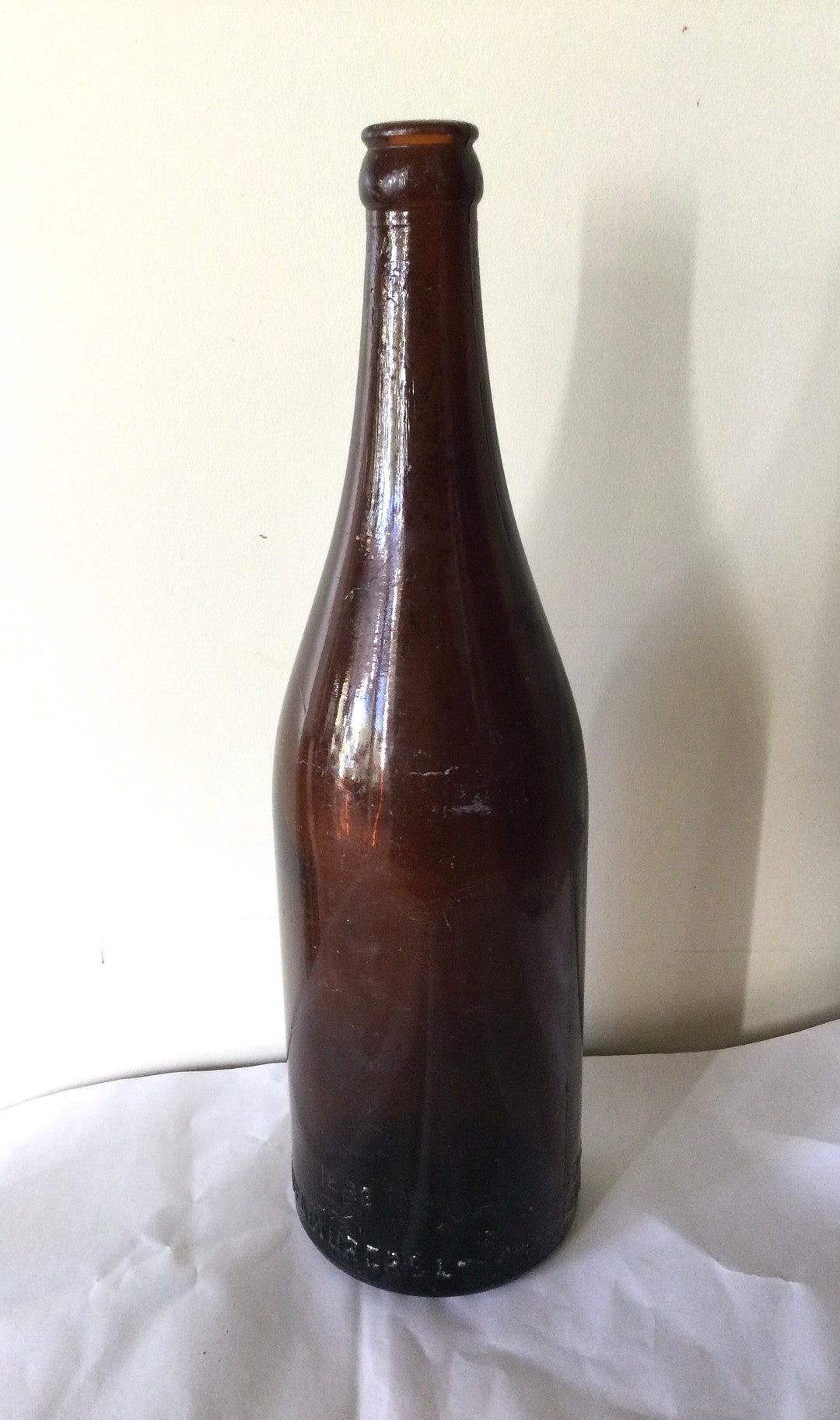 Old Vintage King Brown Long Neck Antique Amber Glass Beer Bottle West ...