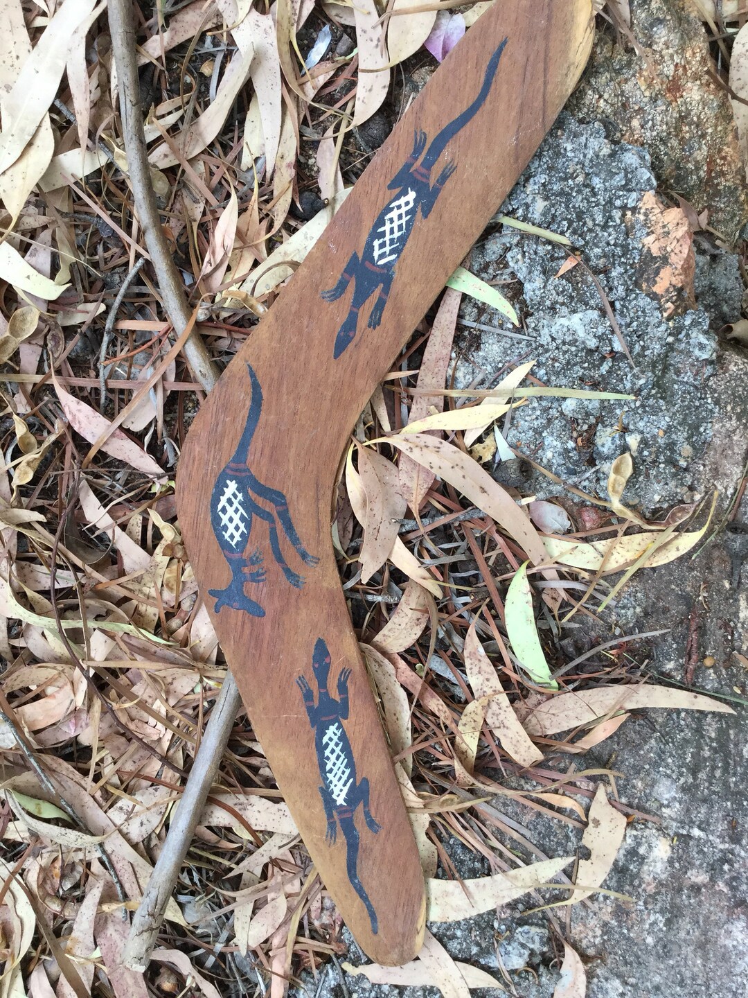 Old North West Australian Aboriginal Carved Hooked Wooden Boomerang ...