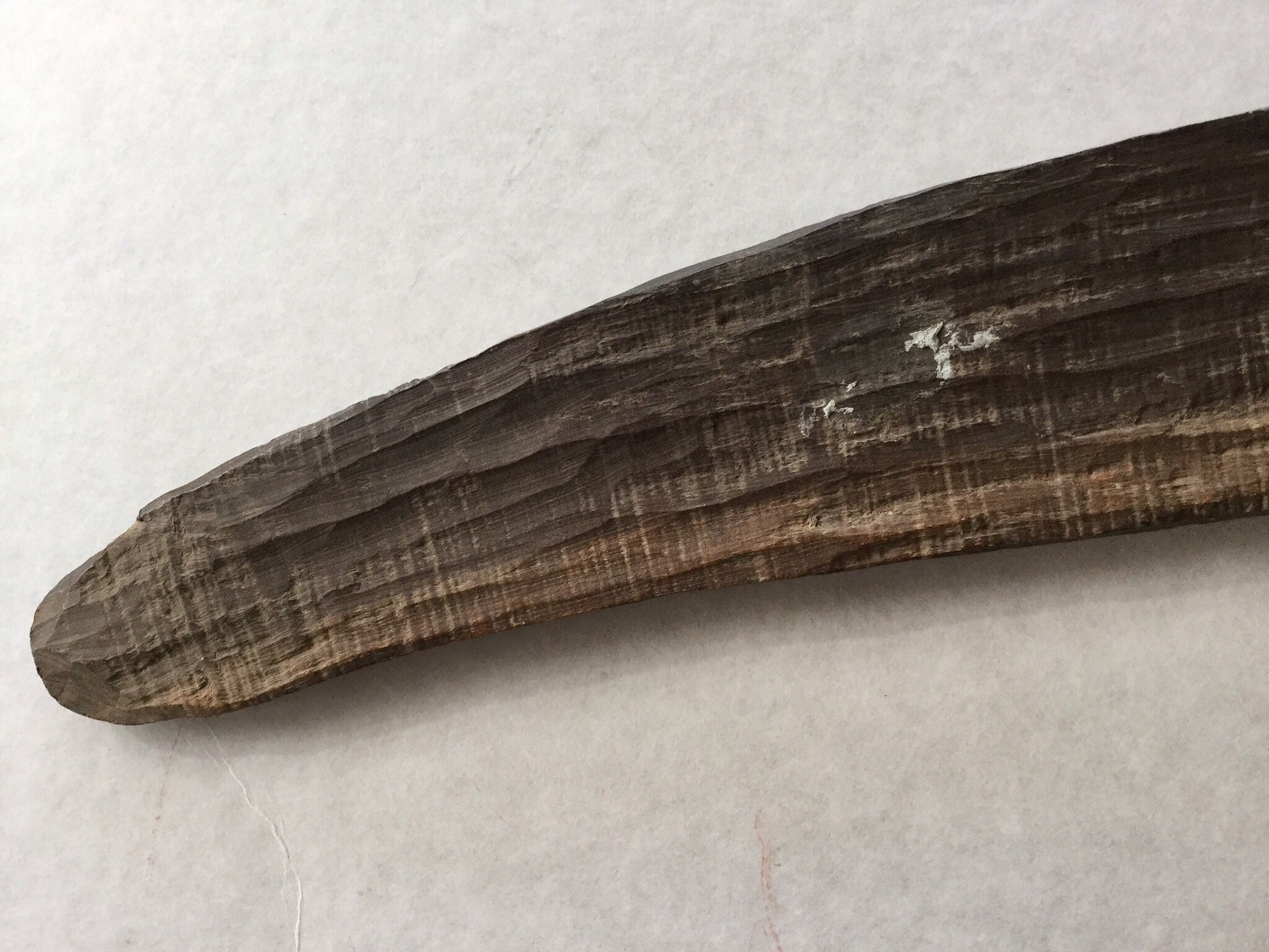 Aboriginal Old Stone Adzed Mulga Wood Carved Wooden Boomerang From ...