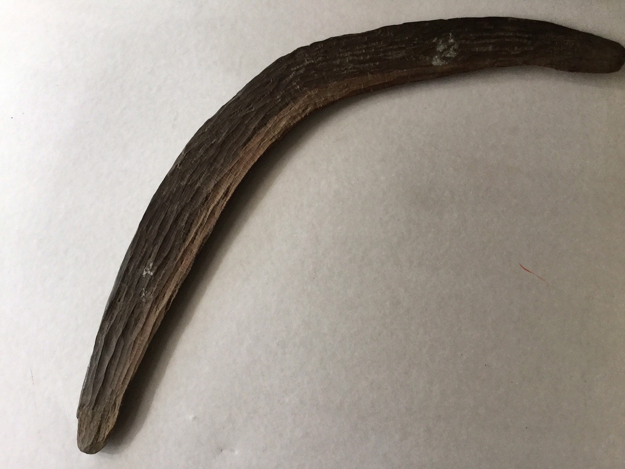Aboriginal Old Stone Adzed Mulga Wood Carved Wooden Boomerang From ...