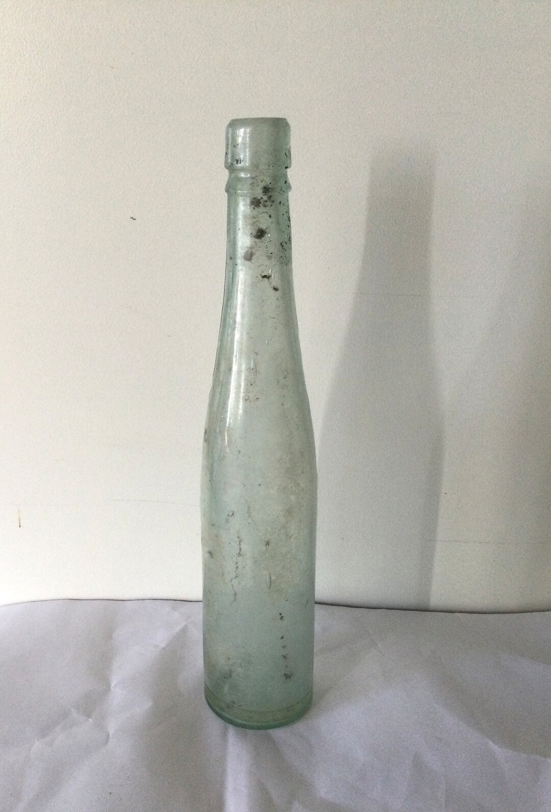 Old Antique Vintage Green Glass Bottle Double Seam - Etsy