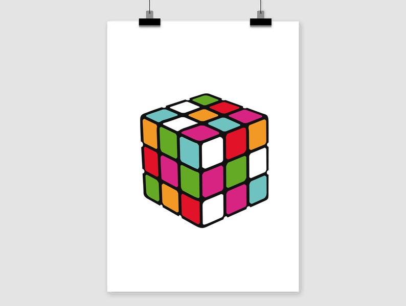Fine-art Print Poster RUBIK'S CUBE - Etsy