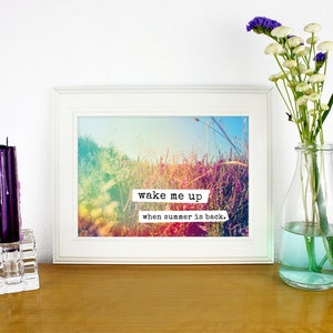 Fine-art Print Poster WAKE ME UP Summer - Etsy