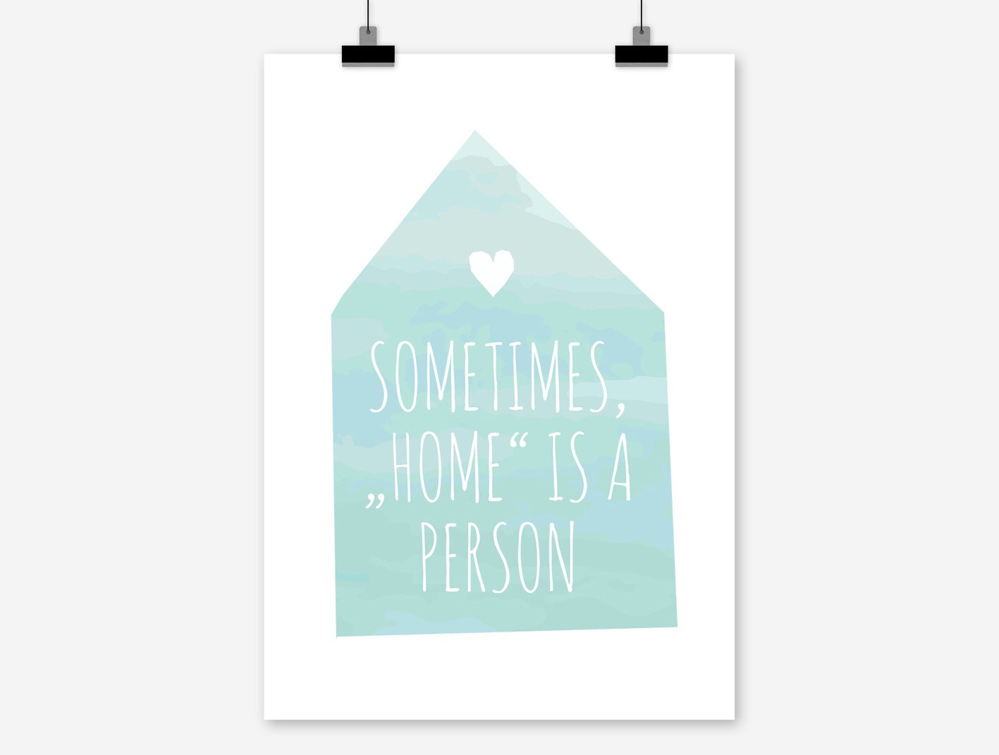 Fine-art Print Poster HOME IS a PERSON - Etsy