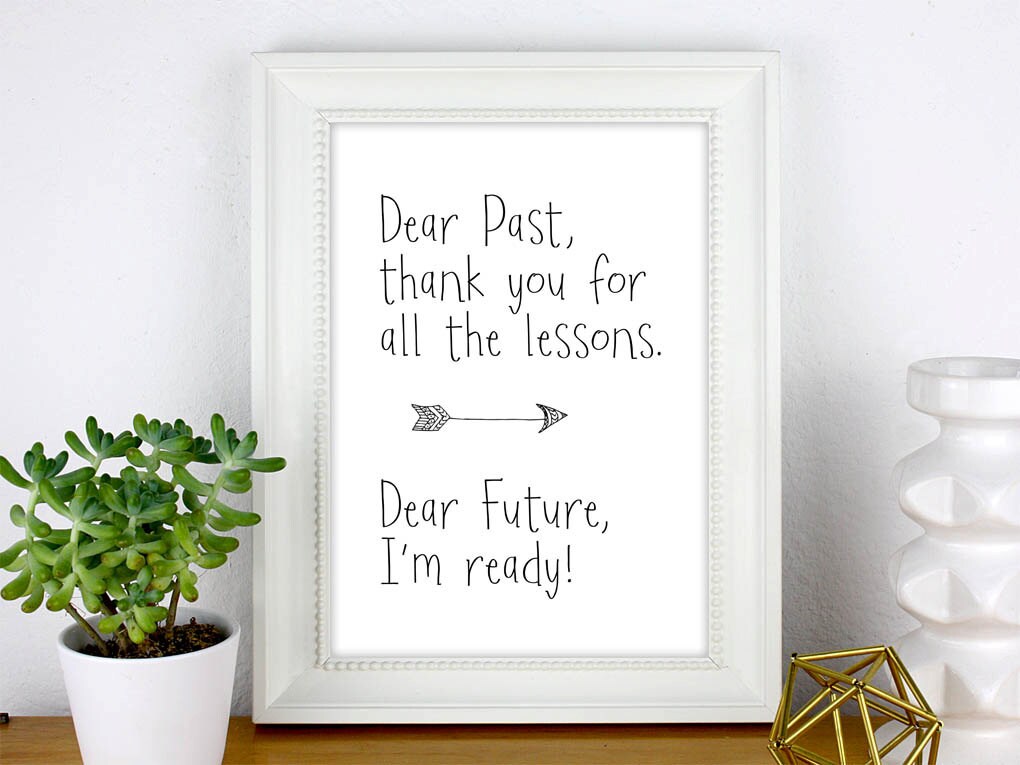 Fine-art print poster DEAR PAST / FUTURE letter inspiring | Etsy