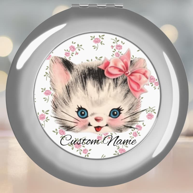 Cat Compact Mirror - Etsy