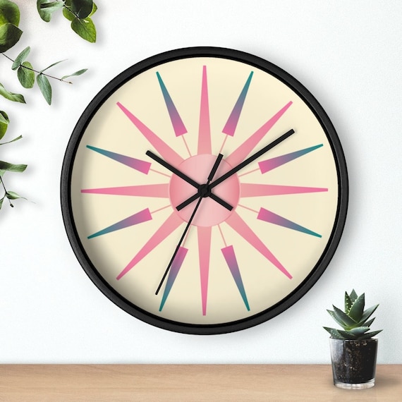 Retro Starburst Clock Starburst Clock Hi Res Stock Photography And