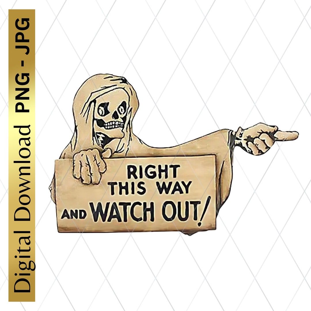 Digital Download Printable Vintage Halloween Skeleton Retro PNG Clip ...