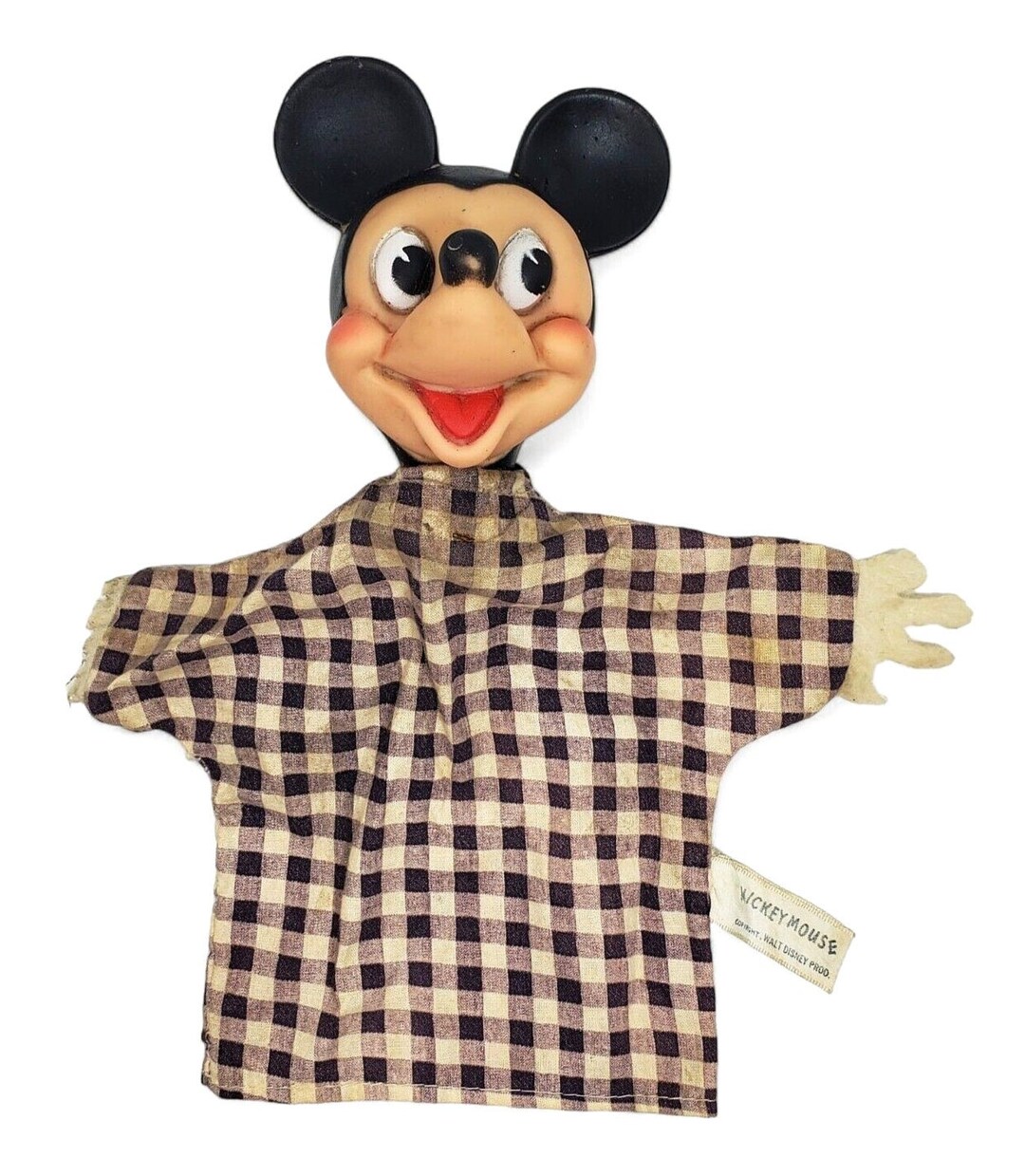 Walt Disney Mickey Mouse Hand Puppet Toy Gund Manufacturer Cloth Body ...