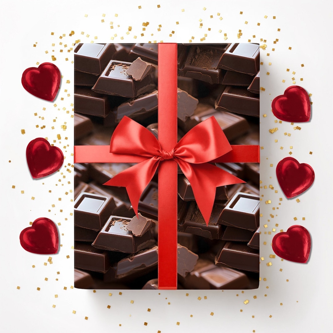 Chocolate Gift Wrap Paper Candy Gift Wrapping Paper Elegant Gift Wrap ...