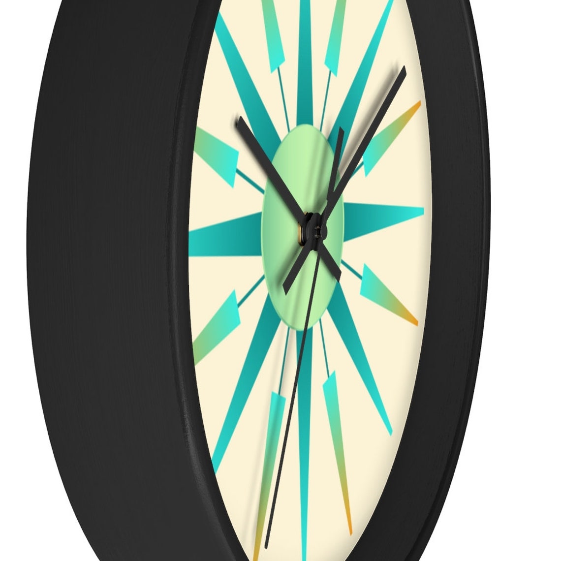 Mid Century Modern Starburst Clock Retro Atomic Starburst - Etsy