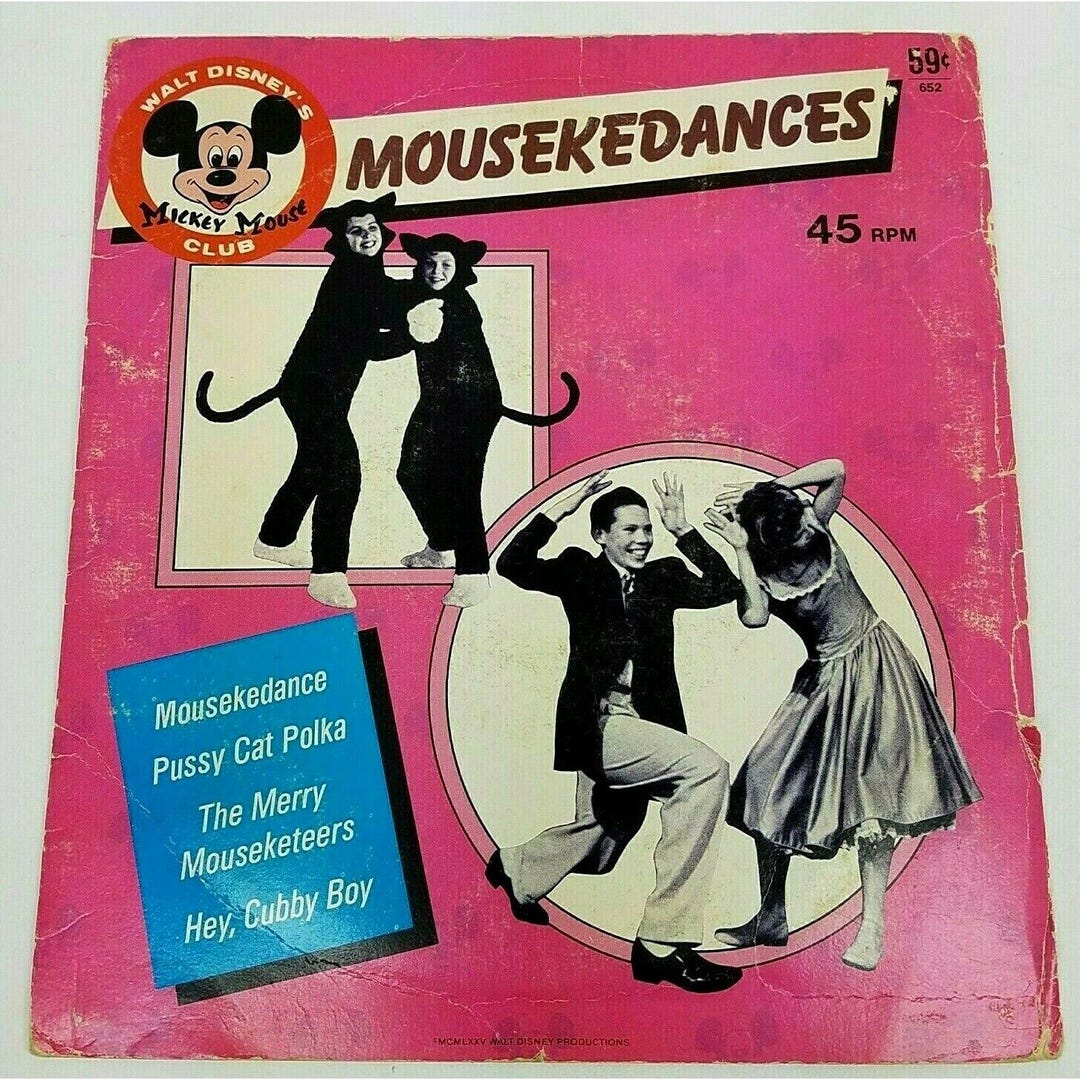 1975 Disneyland Record Vintage Mouskedances Walt Disney's Mickey Mouse ...