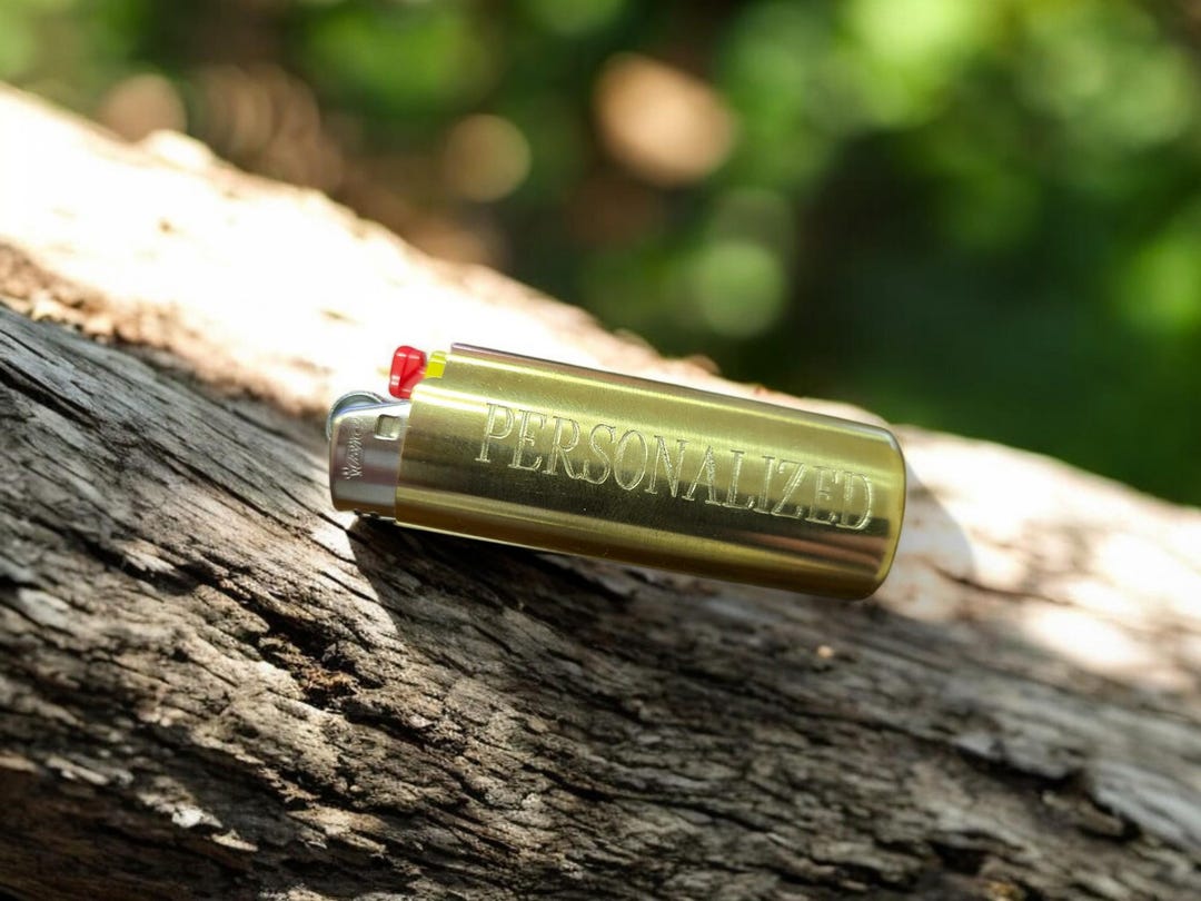 Personalized "rough Cut" Roman Style Brass Lighter Case W/new BIC ...