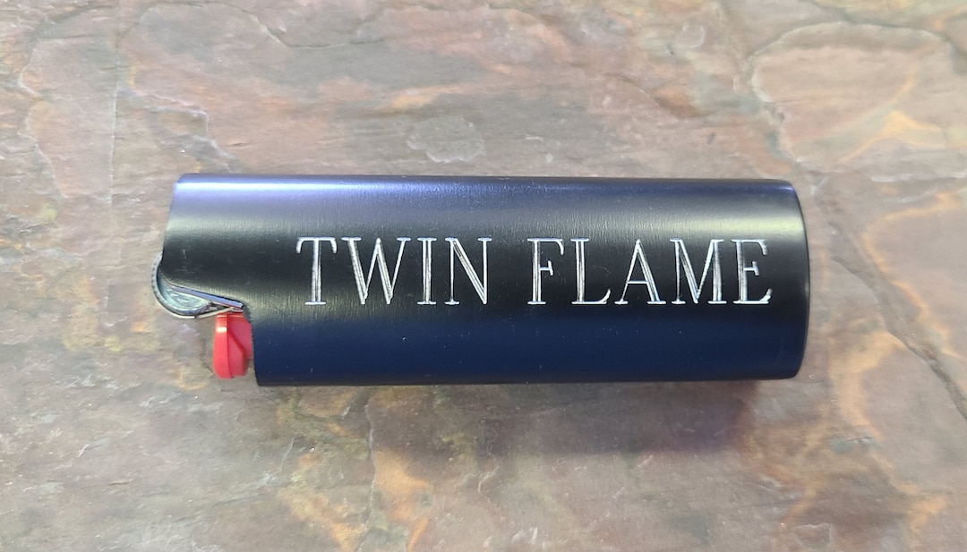 TWIN FLAME Lighter Case W/new BIC Lighter 9 Colors to Choose - Etsy