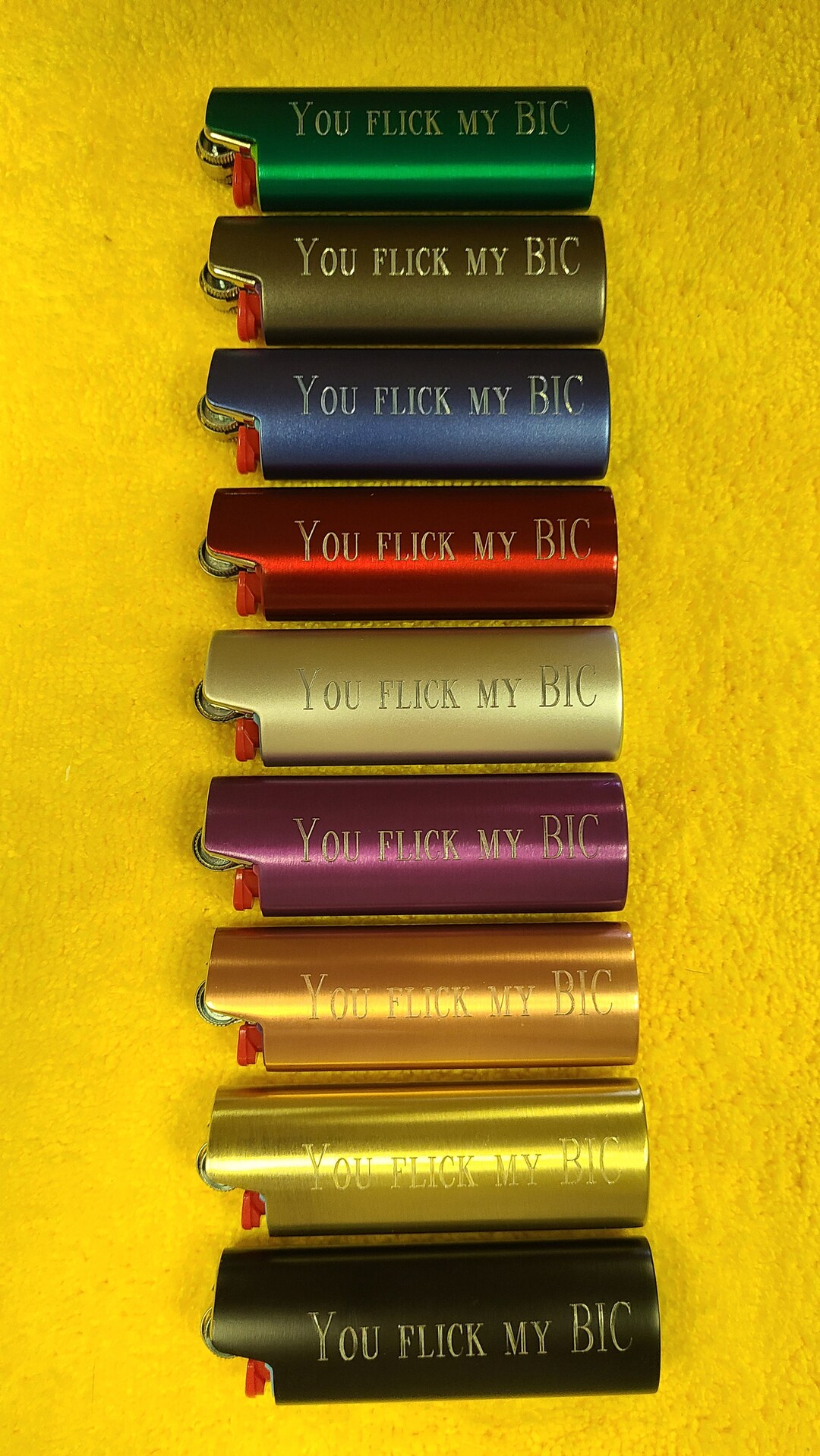 Engraved you Flick My Bic Lighter Sleeve/case W/ Free BIC Lighter 9 ...