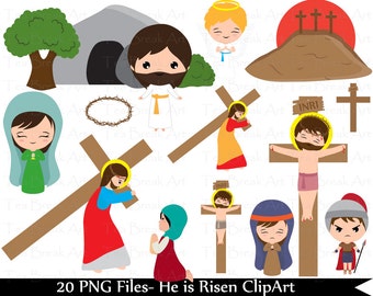 Easter story clipart | Etsy