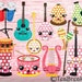 Kawaii Musical Instruments ClipArt Digital Clip Art Graphics | Etsy