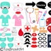 Doctor Props Digital Clip Art Graphics medical design Clipart | Etsy