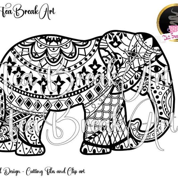 Zentangle Elephant - Etsy