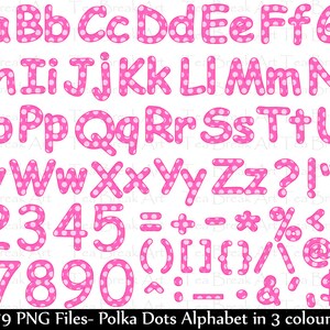 279 Png Files 3 Colours Alphabet No. & Symbols Digital Clip - Etsy