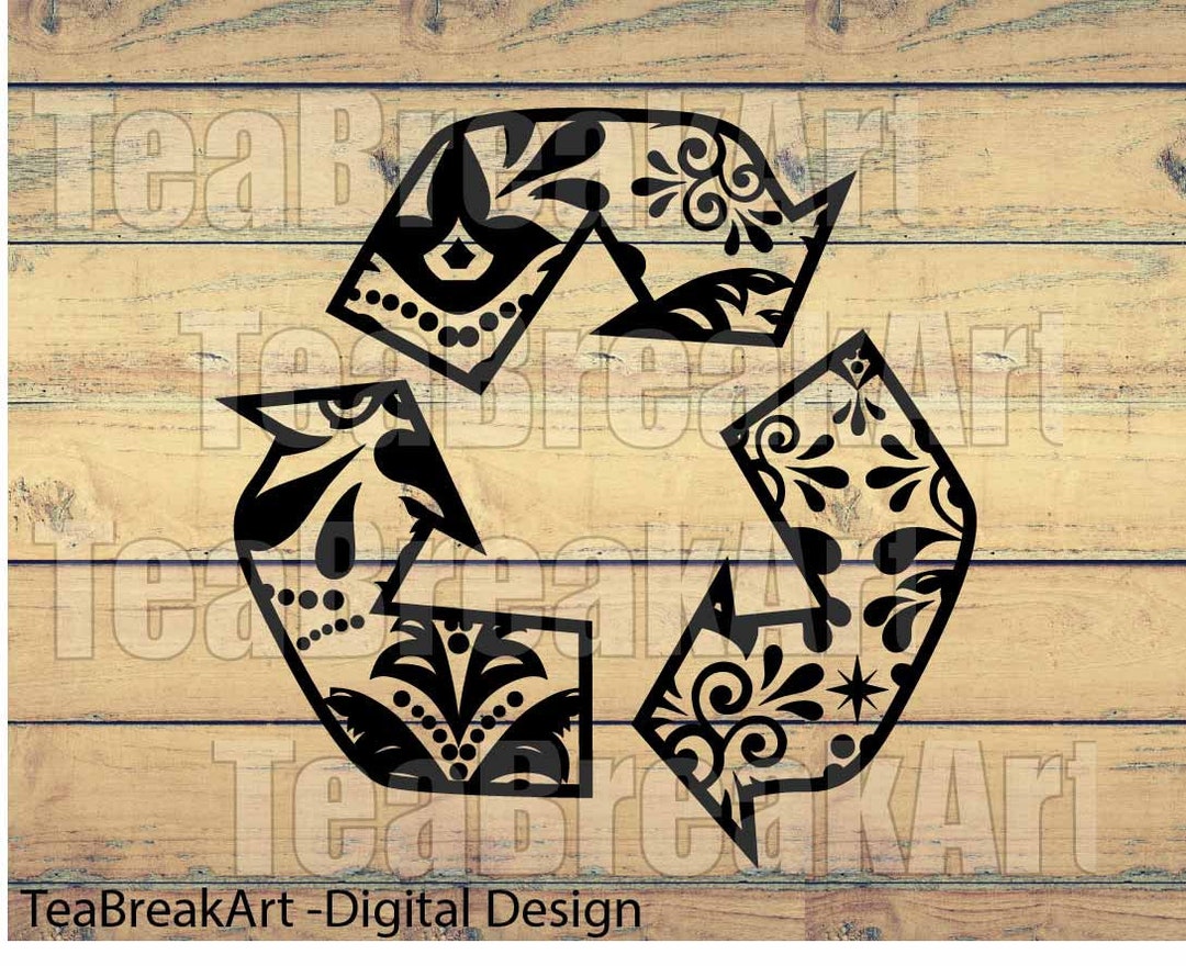 Recycling Zentangle Symbol Digital Cutting File Eps Svg Dxf - Etsy