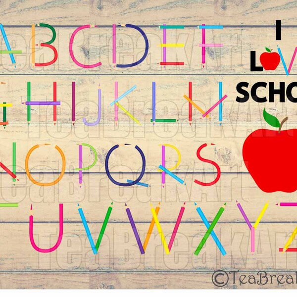 Crayons Alphabet Png - Etsy