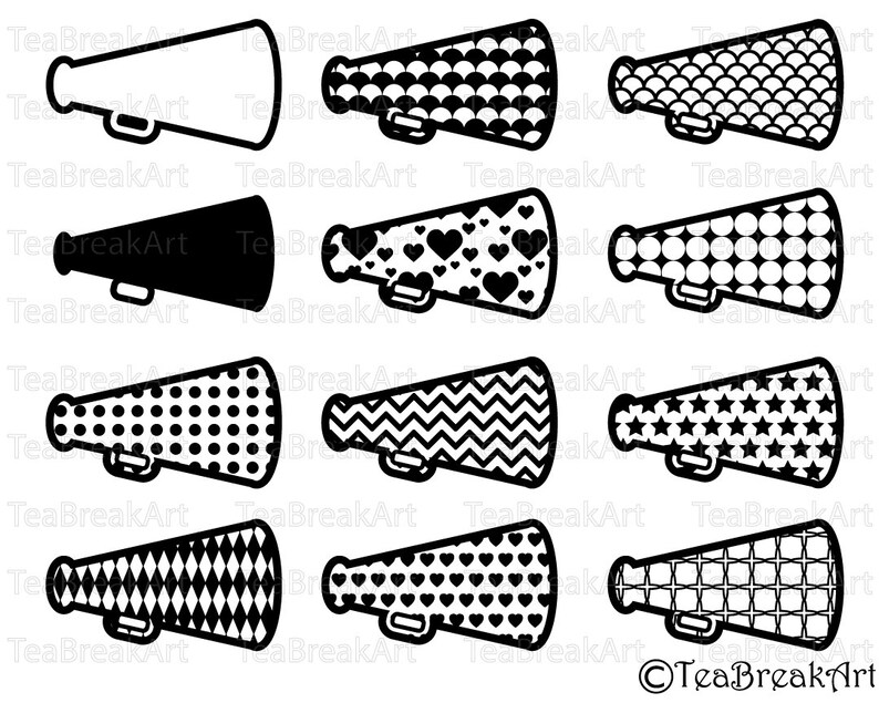 Megaphone Digital Cutting Files SVG PNG EPS Files Clipart | Etsy