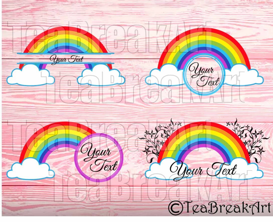 Rainbow Cutting Files SVG PNG Dxf Jpg Jpeg Instant Download - Etsy