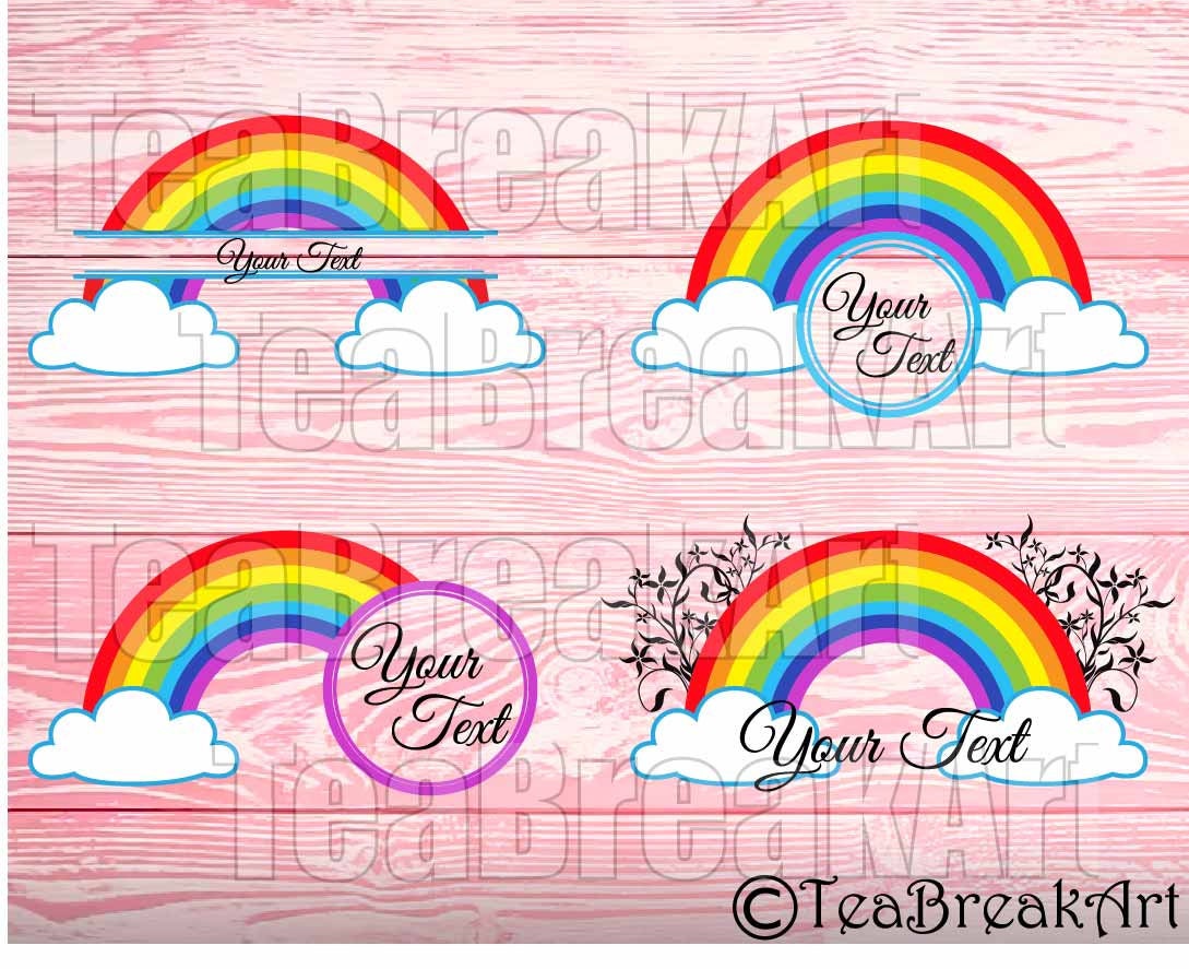 Rainbow Cutting Files SVG PNG dxf jpg jpeg Instant Download | Etsy