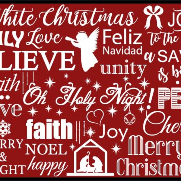 Christmas Word Art - Etsy