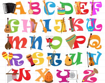 Kawaii Musical Instruments Clipart Digital Clip Art Graphics | Etsy