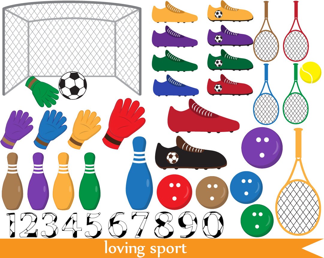Sport Clip Art-digital Clip Art Graphics Personal/ Commercial - Etsy