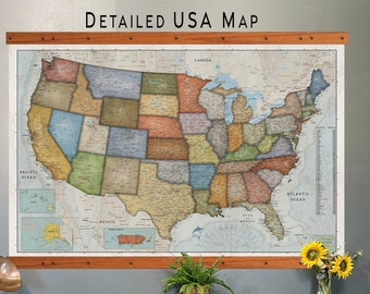Rustic Usa Map - Etsy