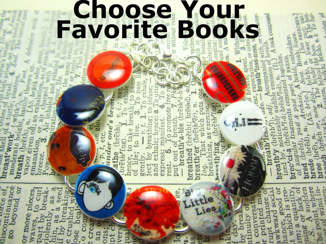 Custom Book Bracelet, Favorite Books Bracelet, Book Jewelry, Literature ...