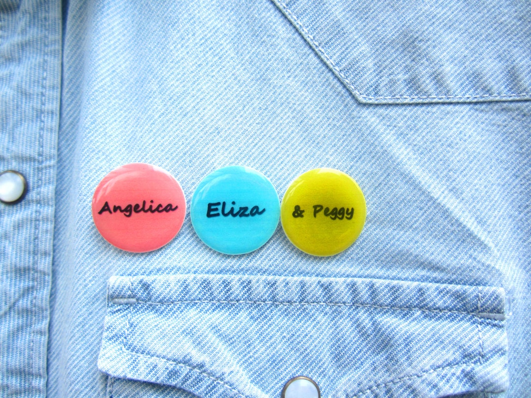 Hamilton Schuyler Sisters Lapel Pin, Angelica, Eliza, Peggy, Alexander ...