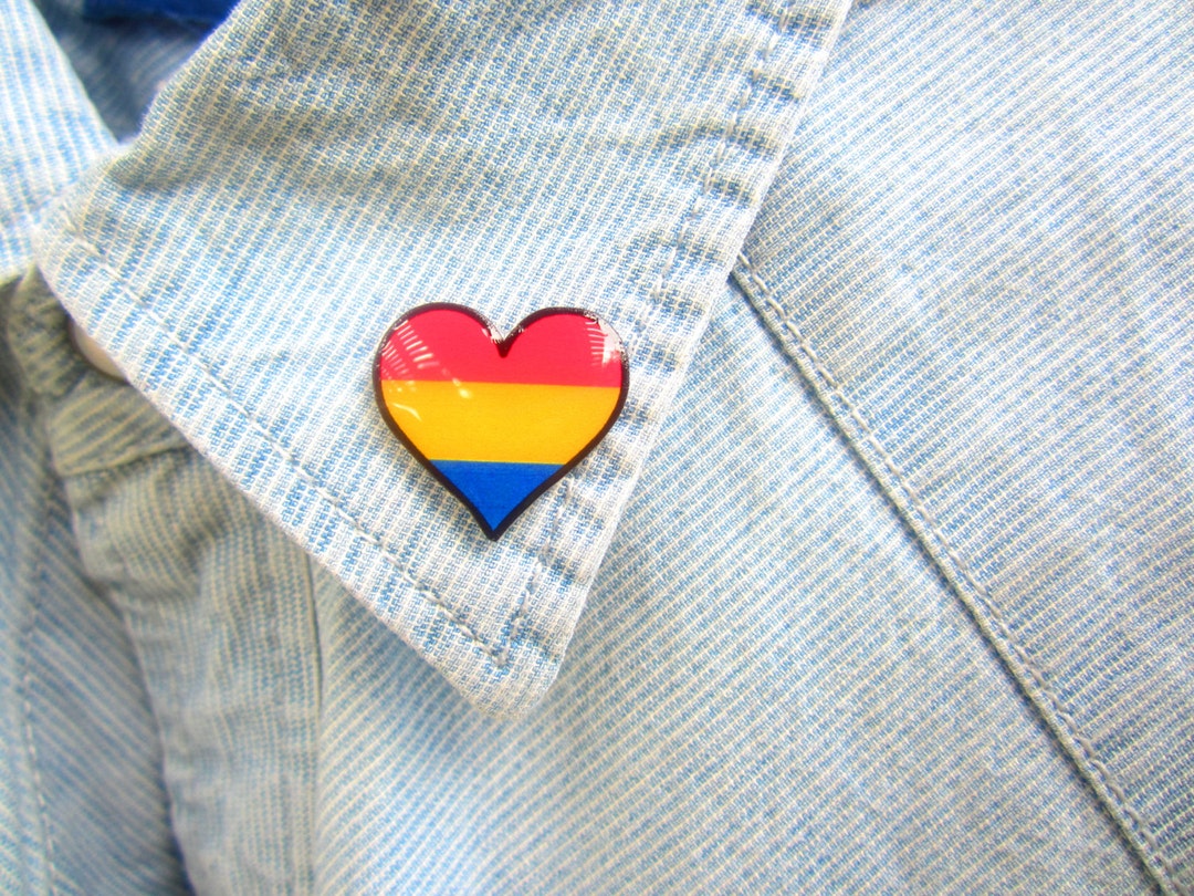 Pansexual Pride Lapel Pin Pansexual Pride Accessories Pansexual Heart