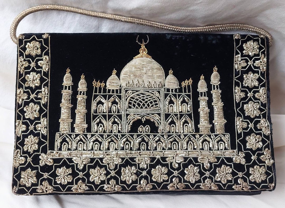 Beautiful Handbag Taj Mahal Zardozi Bullion Ware. - Etsy UK