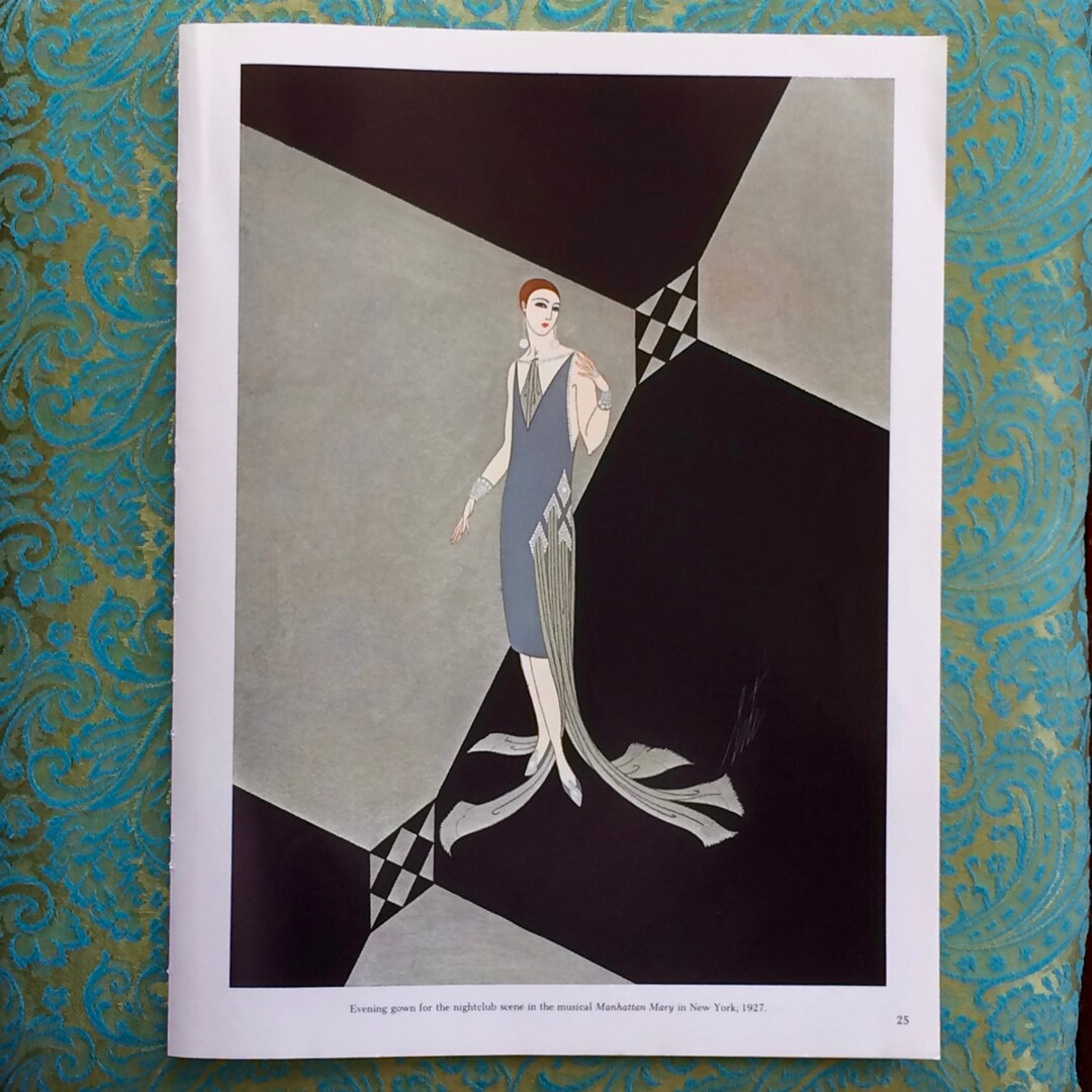 Erté Art Deco Print, Wall Art Fashion Illustration, 1927 Flapper ...
