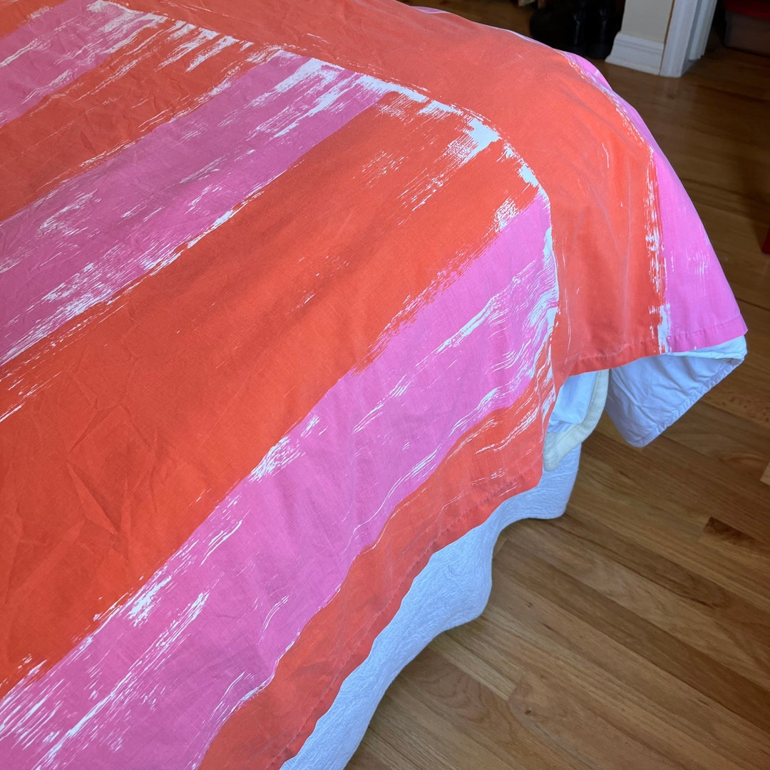 Vera Collection Bed Sheet, Colorful Vintage Sheet, Modernist Home Decor ...